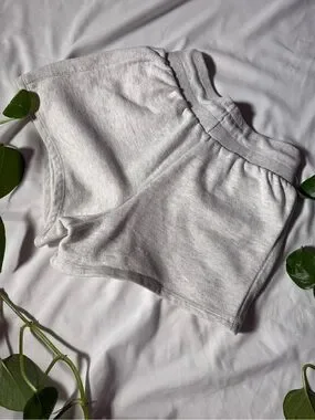 Champion | Shorts | Champion Light Heather Gray Terry Drawstring Logo ...